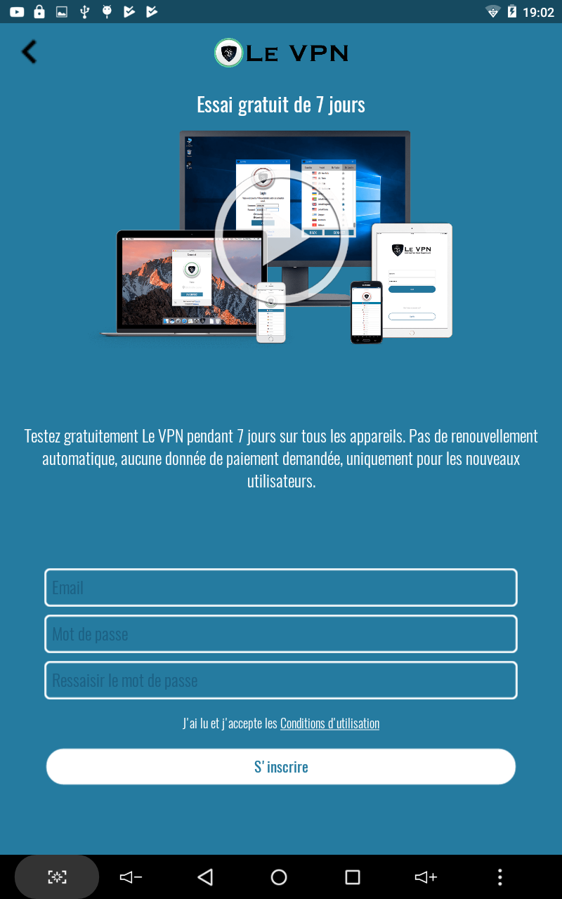 Le VPN lance une nouvelle application VPN pour Android