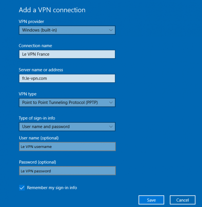 PPTP installation on Windows 10 | VPN Installation Instructions